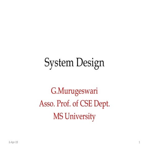 Object Oriented System Design Ppt 5016