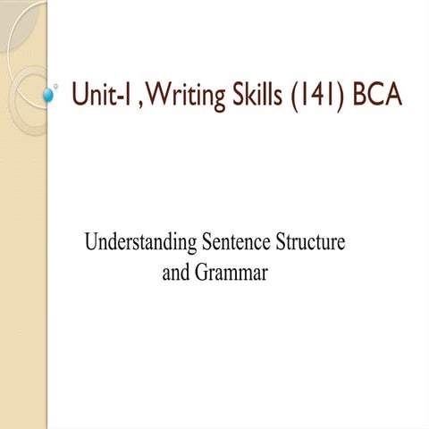 Unit-I , Writing Skills (141) BCA,PPT.pptx