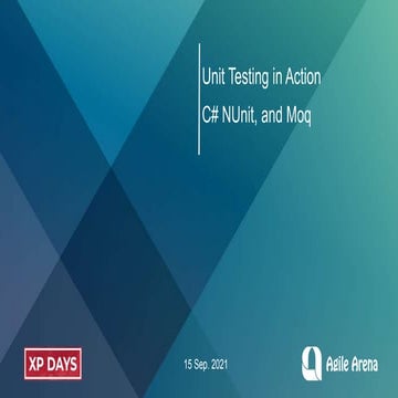 Unit Testing In Action C Nunit And Moq Pptx