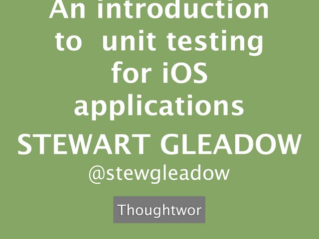 Ios Unit Testing Key Computer Software And Applications Computing 1640