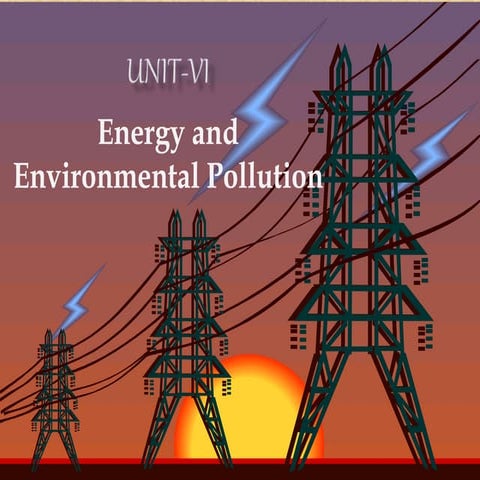 Energy and Environmental Pollution Unit vi | PPTX