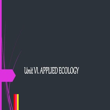 Unit-VI.-APPLIED-ECOLOGY.pptx BS Marine Biology | PPT