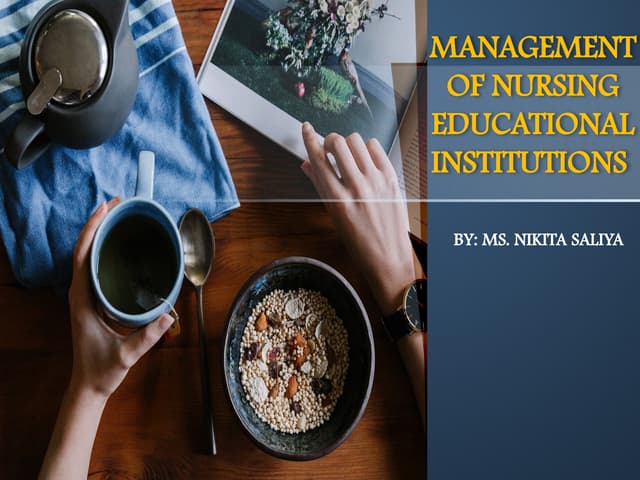 Planning of nursing educational institute | PPTX
