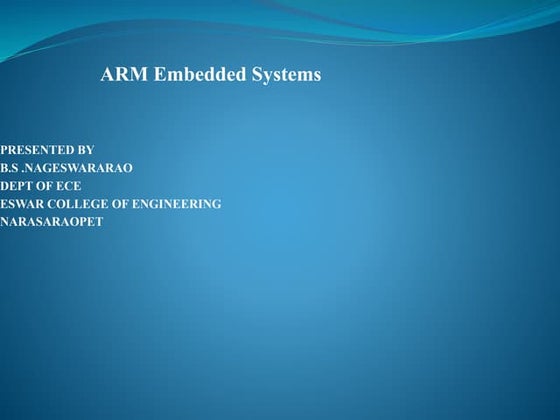 Arm 32 Bit Microcontroller Cortex M3 Introduction Ppt 7661
