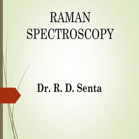 Lect. 23 rotational vibrational raman spectroscopy | PPTX