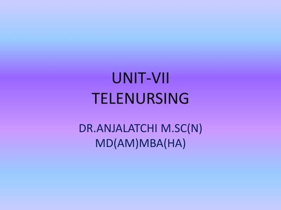 Technology in nursing | PPT