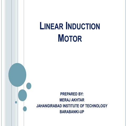 Unit v linear induction motor | PPTX