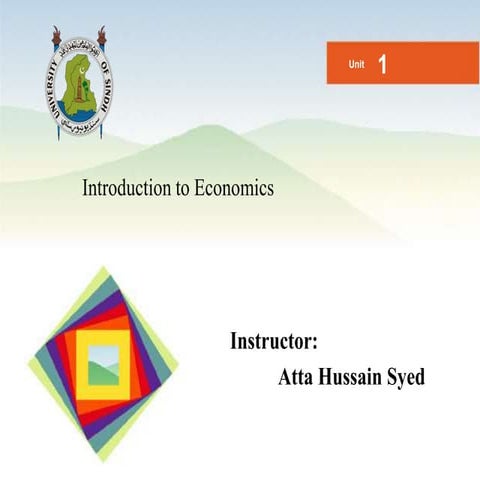 Lec 01 Introduction to Economics | PPT