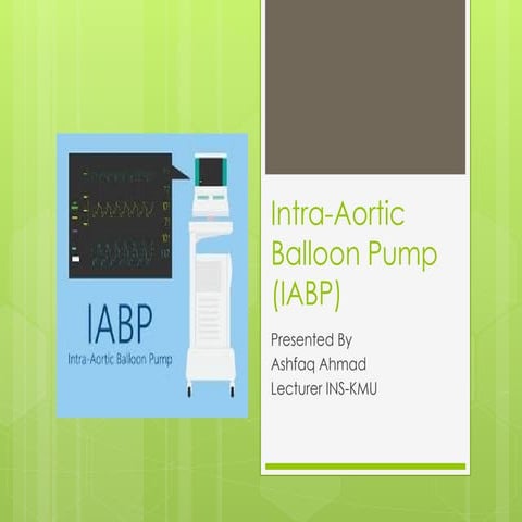 INTRA AORTIC BALLON PUMP (IABP) | PPT