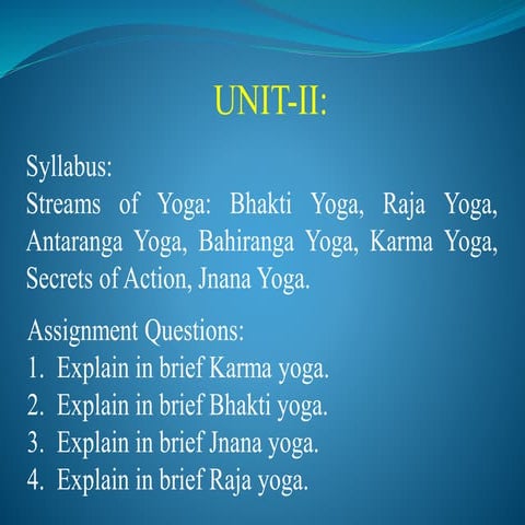 Unit 02 Streams of Yoga.pdf yoga education | PDF