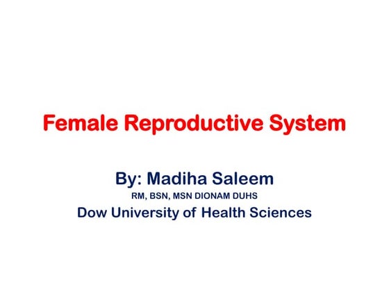 Gross Anatomy of the Female Reproductive System.pptx | Pregnancy ...