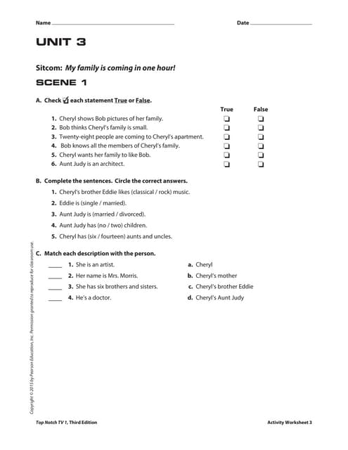 Unit 05 tv_activity_worksheets | PDF