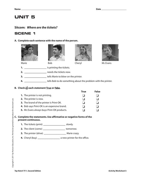 Unit 04 tv_activity_worksheets | PDF