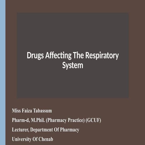 Drugs acting on respiratory system | PPTX