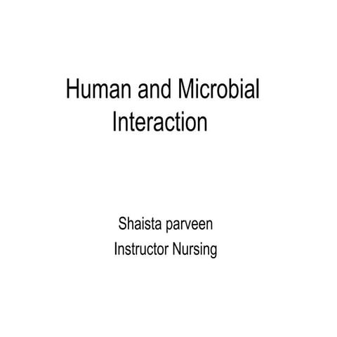 Unit 06 Human And Microbial Interaction Ppt