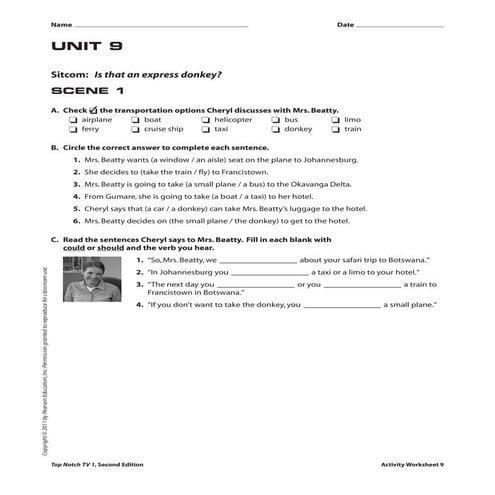 Unit 09 tv_activity_worksheets | PDF