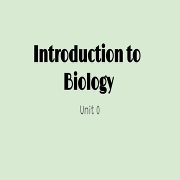 High School Biology: Introduction to Biology | PPT