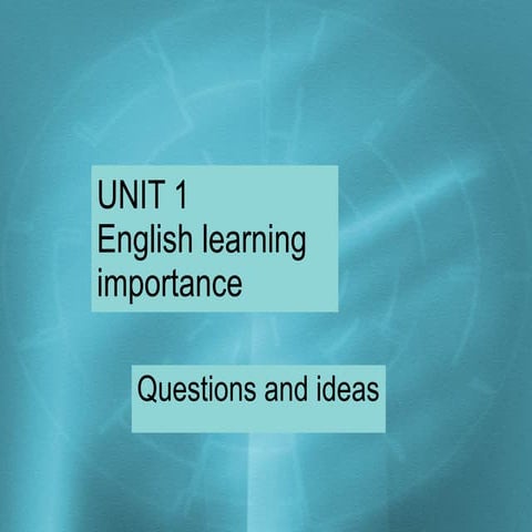 Unit 1 | PPT