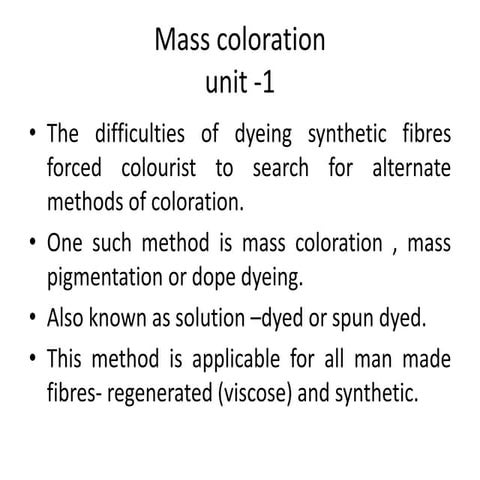 mass colaration | PPTX