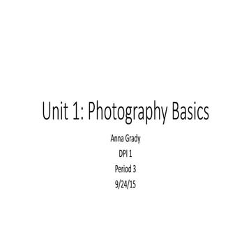 Unit 1 | PPT