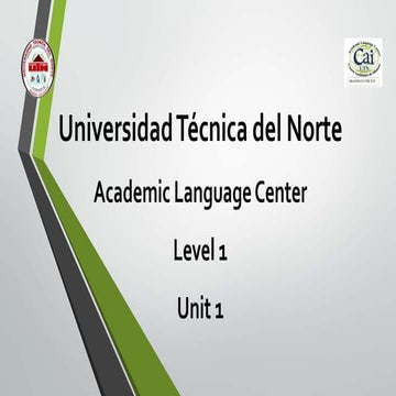 LEVEL 1 UNIT 1 | PPTX