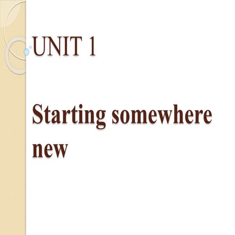 Seminar 1 Unit 1 | PPT