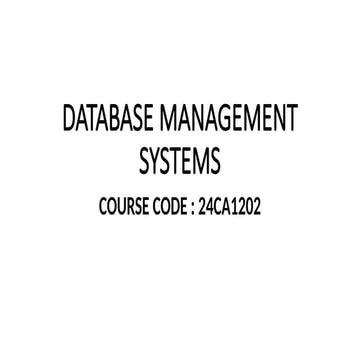 Database Management System Unit I Helping To Understand Basics Of Dbms Operation Ppt