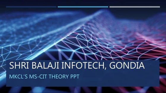 MSCIT INTRODUCATION | PPTX