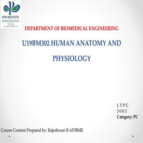 Human Anatomy & Physiology _ Lecture Notes _1 | PPTX