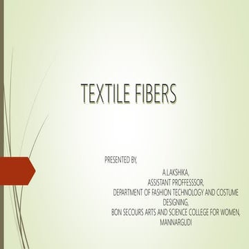classification of textile fibre | PPTX