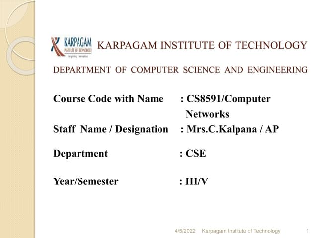 Computer Networks Unit 1 Ppt Ppt