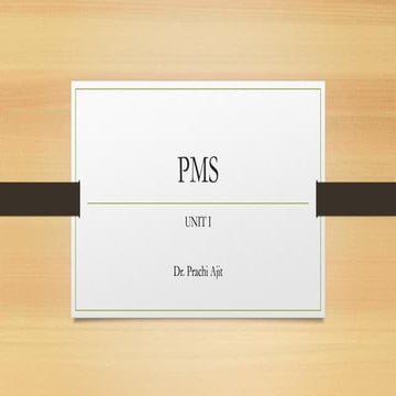 PMS - Introduction and Theoretical Framework | PDF