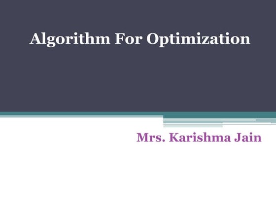 Introduction to Optimization.ppt | Computing | Technology & Computing