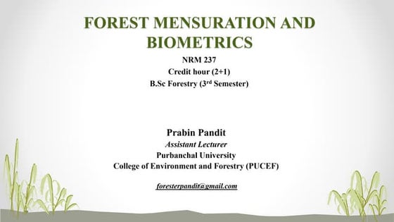Overview of Forest Nursery Management And its Aspects | PPT