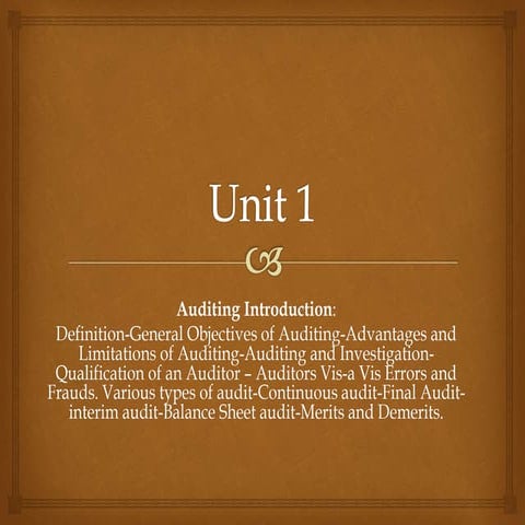 Auditing Introduction | PPT