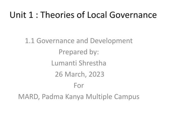 Governance | PPT