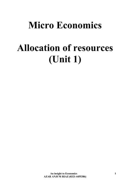 Economics: Chapter 1 | PPTX