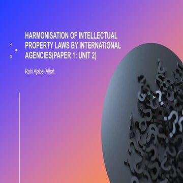 International Aspect of IPR | PPT