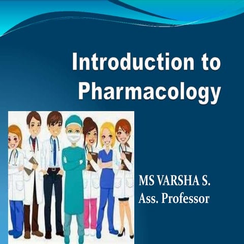 introduction to pharmacology in nursing | PPTX