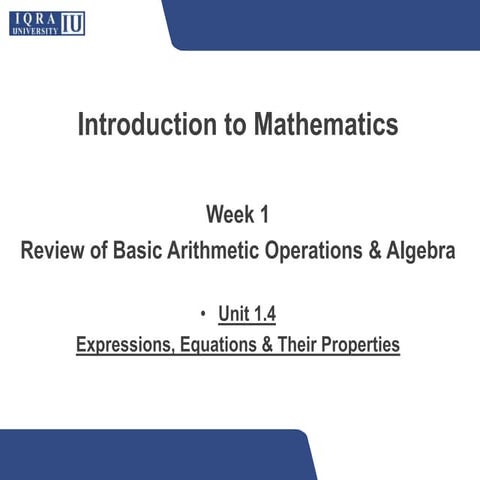 Unit 1.4 Introduction to mathematics .pptx