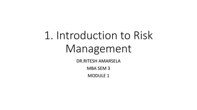 Risk identification | PPT