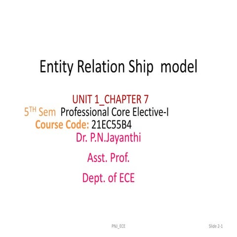 UNIT 1.2_CH7_ER DIAGRAM Database management system | PPT