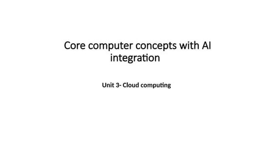 CLOUD COMPUTING SERVICES - Cloud Reference Modal | PPT