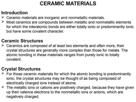 Module 7 - Ceramics, Structures and properties of ceramics | PDF ...