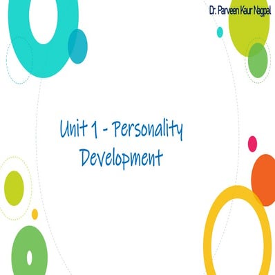 Unit 1 Personality Development, M,Com Part I | PDF
