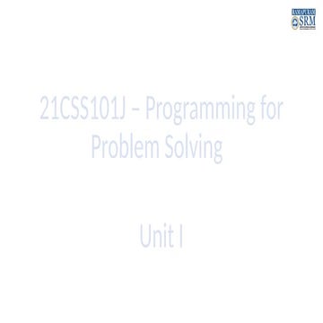 Unit 1 C Programming Language Tut And Notes Ppt 8101