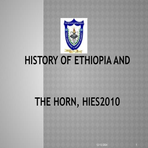 Unit 4.ppt HISTORY OF ETHIOPIA AND THE HORN CH 4 | PPT