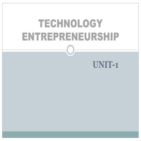 Entrepreneurship module 1 | PPT