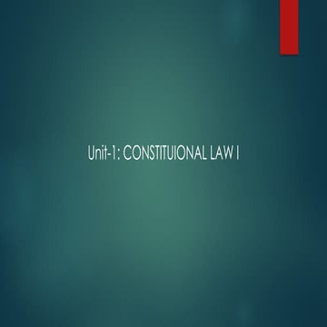 Unit-1: Historical Perspective: Constitutional Developments since 1858 ...