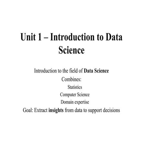 Introduction to Fundamentals of Data Science | PPTX